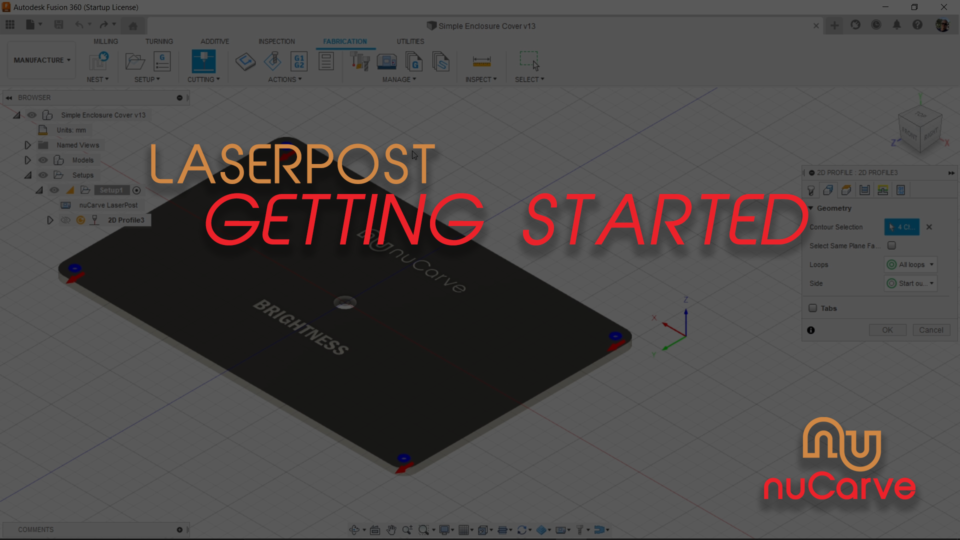 LaserPost Getting Started Tutorials - nuCarve LaserPost Getting Started Tutorials - nuCarve